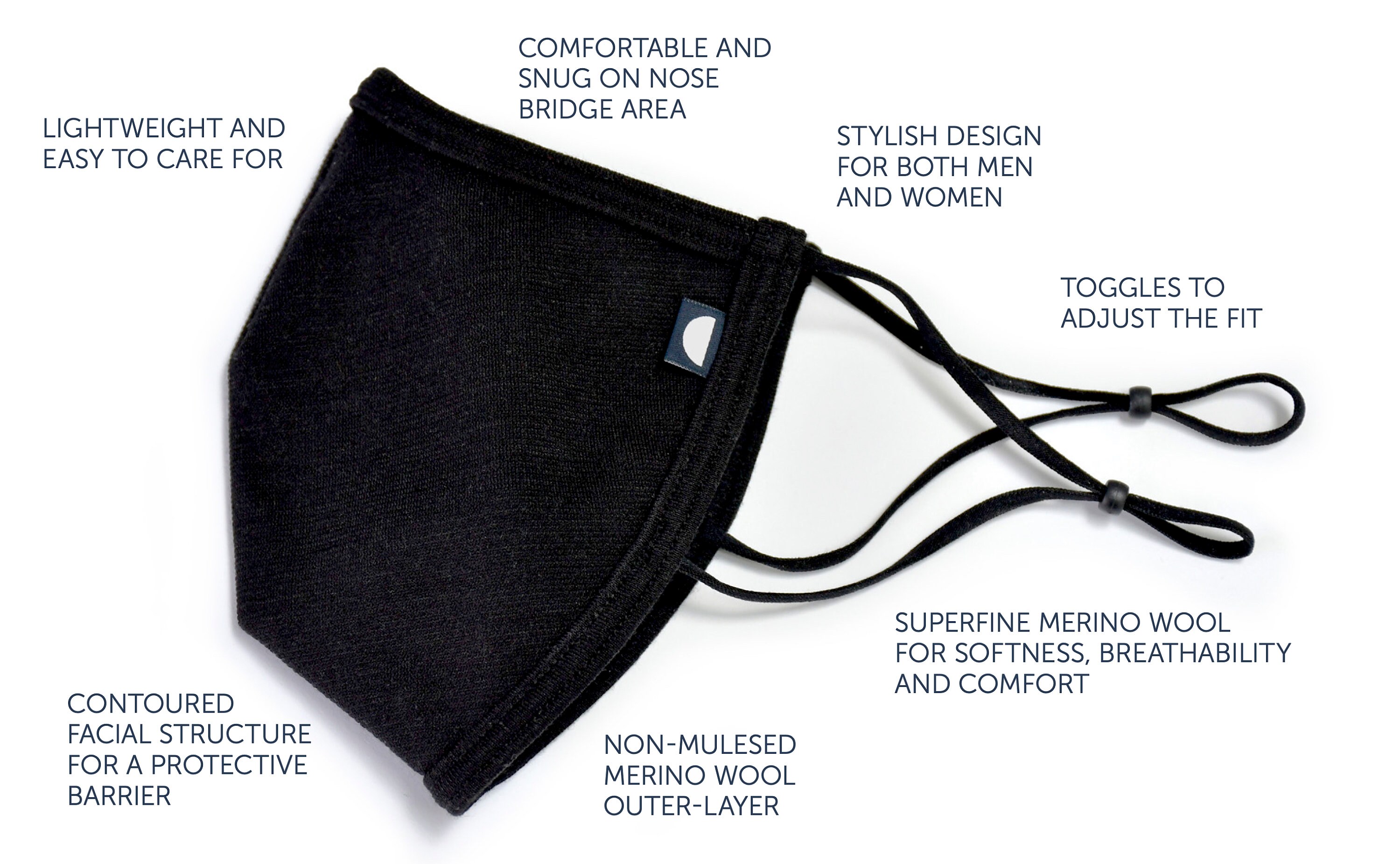 Shleep miracle of Merino™ Face Mask for Life and Style. Reusable ...