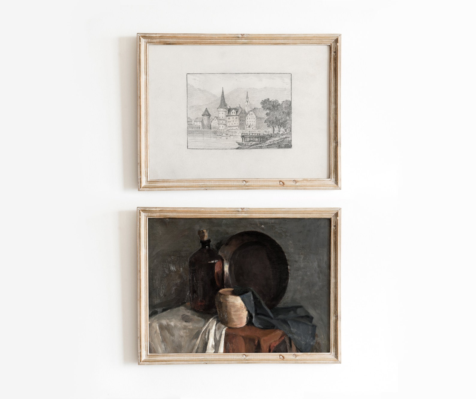 Set of 6 European Prints Vintage Gallery Wall Set Neutral | Etsy