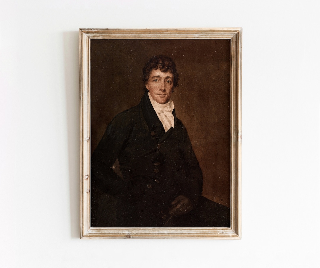 Dashing Man | Vintage Portrait Painting | Antique Decor | Victorian ...