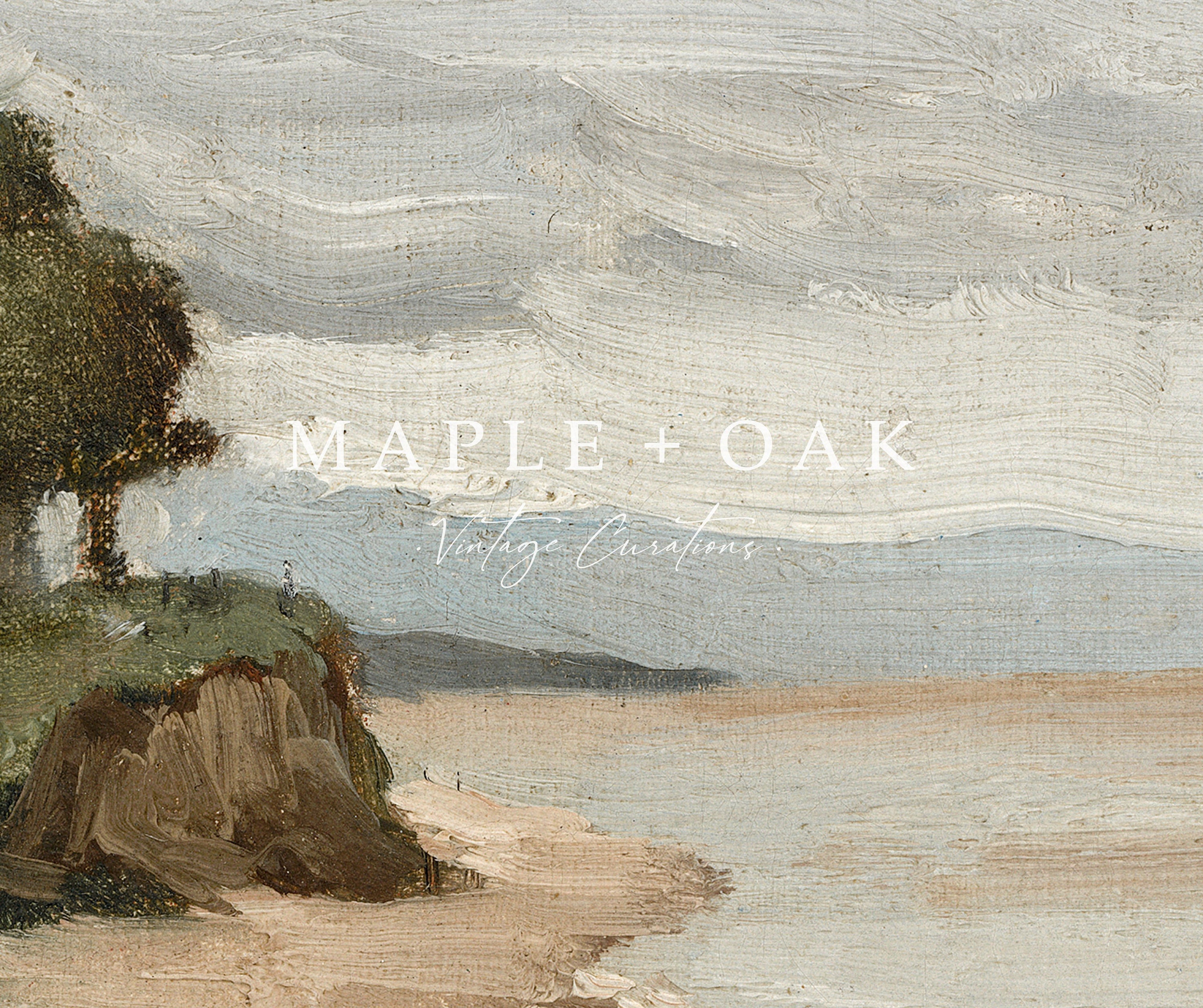 French Coast | Vintage Seascape Painting | Coastal Beach Print ...