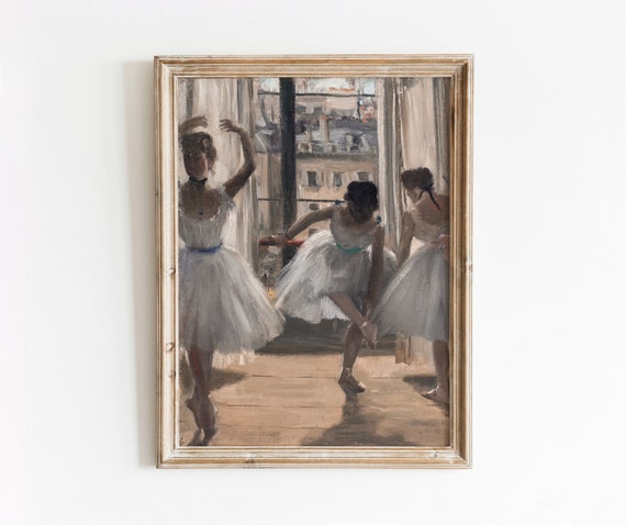 Ballet Rehearsal Vintage Dance Studio Painting Ballerinas - Etsy