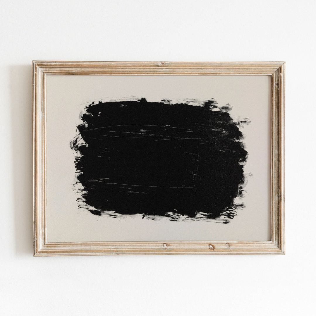 The Void | Vintage Abstract Lithograph | Black Ink Artwork | Modern ...