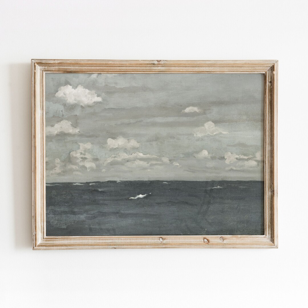Deep Sea | Vintage Ocean Painting | Dark Water Seascape | Nautical ...