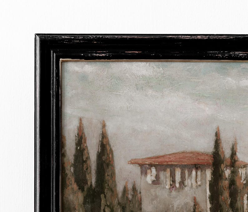 Umbria | Vintage Italian Landscape | Rural Italy Oil Painting | Villa ...