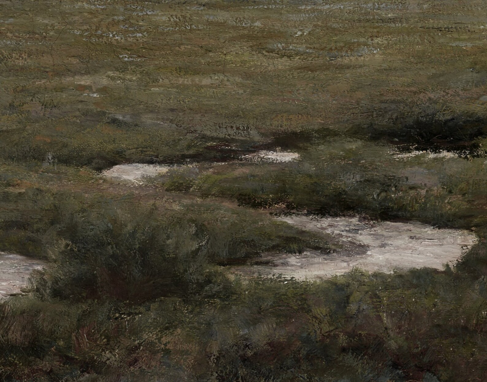 Prairie Dell Vintage Moody Landscape Painting Dark Marsh - Etsy