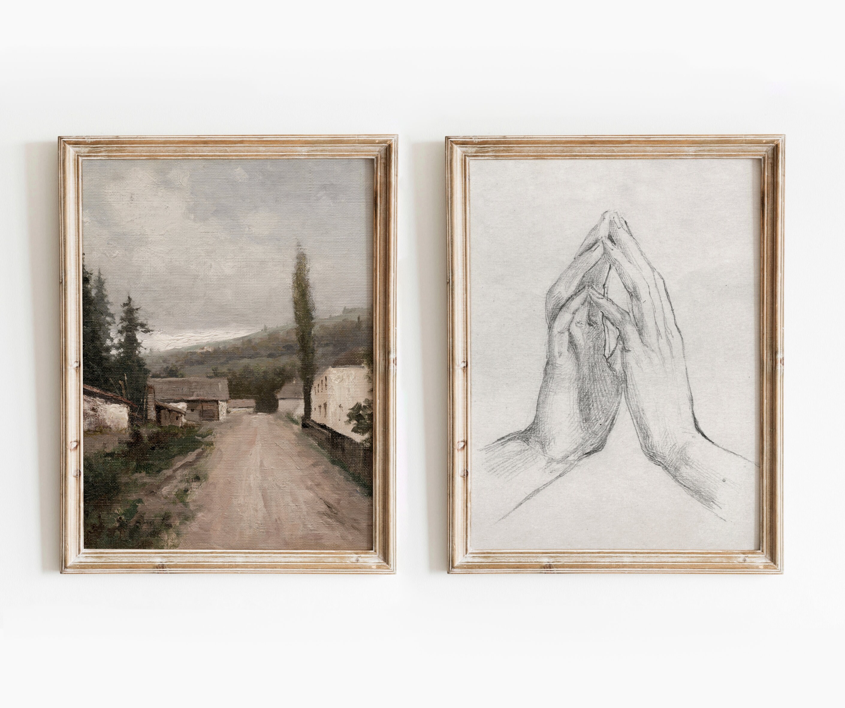 Set of 6 European Prints Vintage Gallery Wall Set Neutral - Etsy