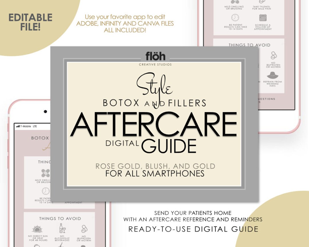 Botox and Fillers Aftercare Guide for iPhone Android Med-spa - Etsy