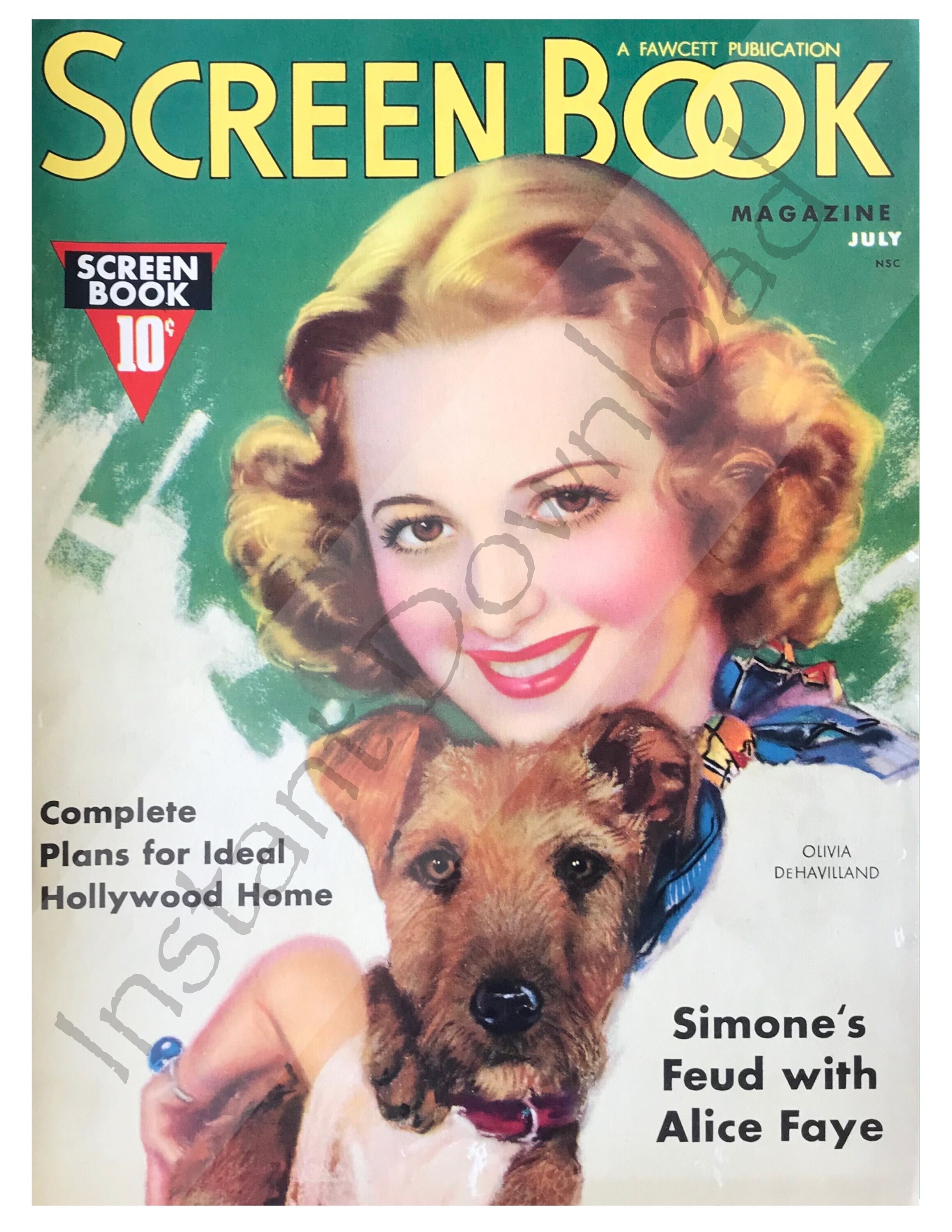 1937 Movie Magazine Cover Digital Download - Etsy