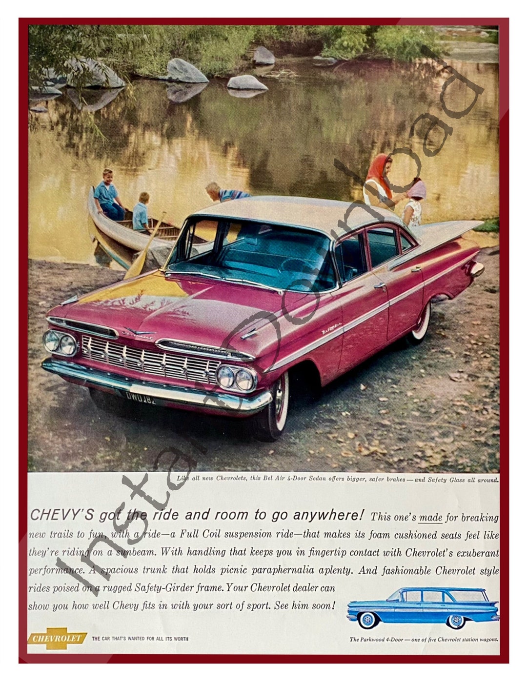 1959 Chevrolet Advertisement Digital Download - Etsy