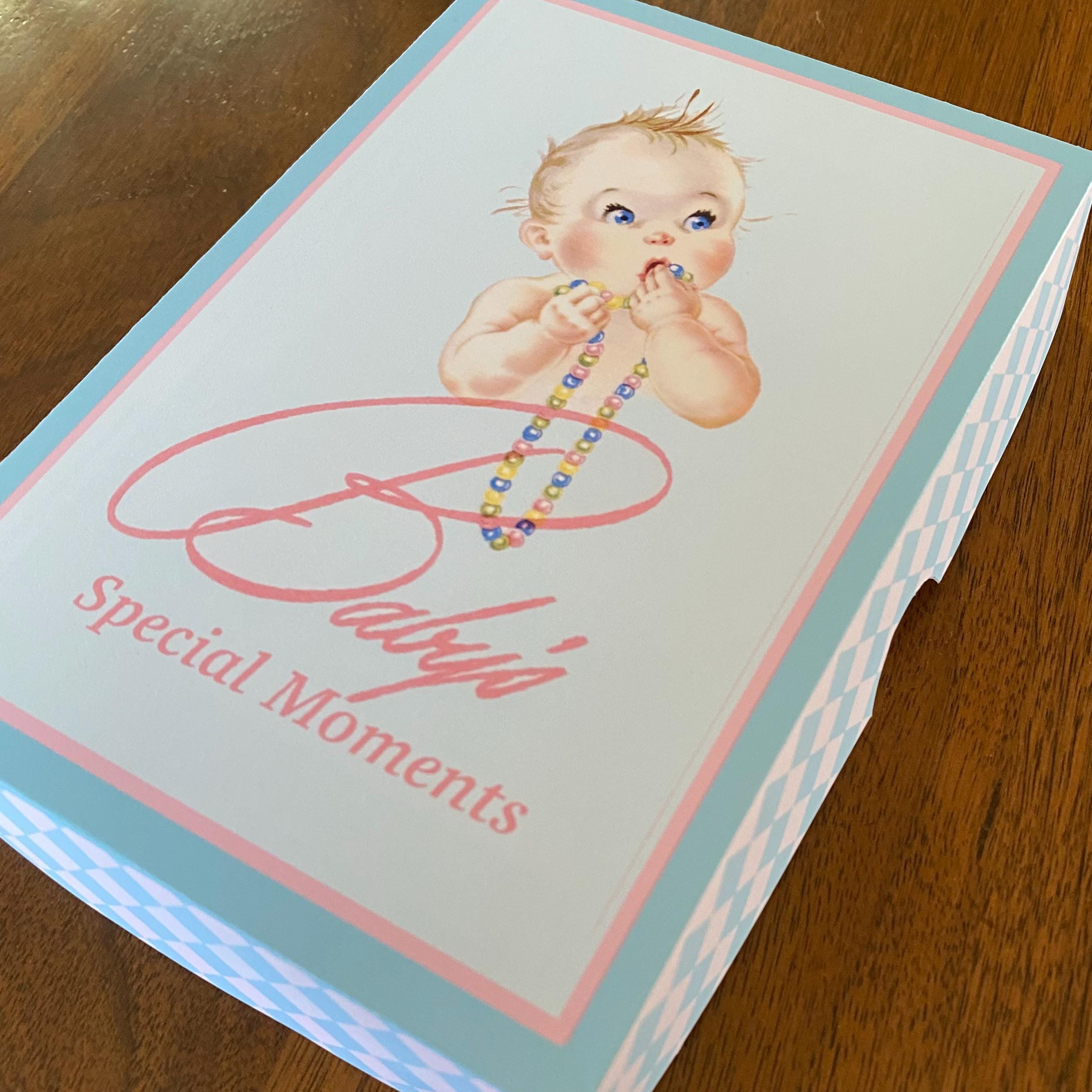 Printable Vintage New Baby Birth Box With Cards for Boy or Girl Instant ...