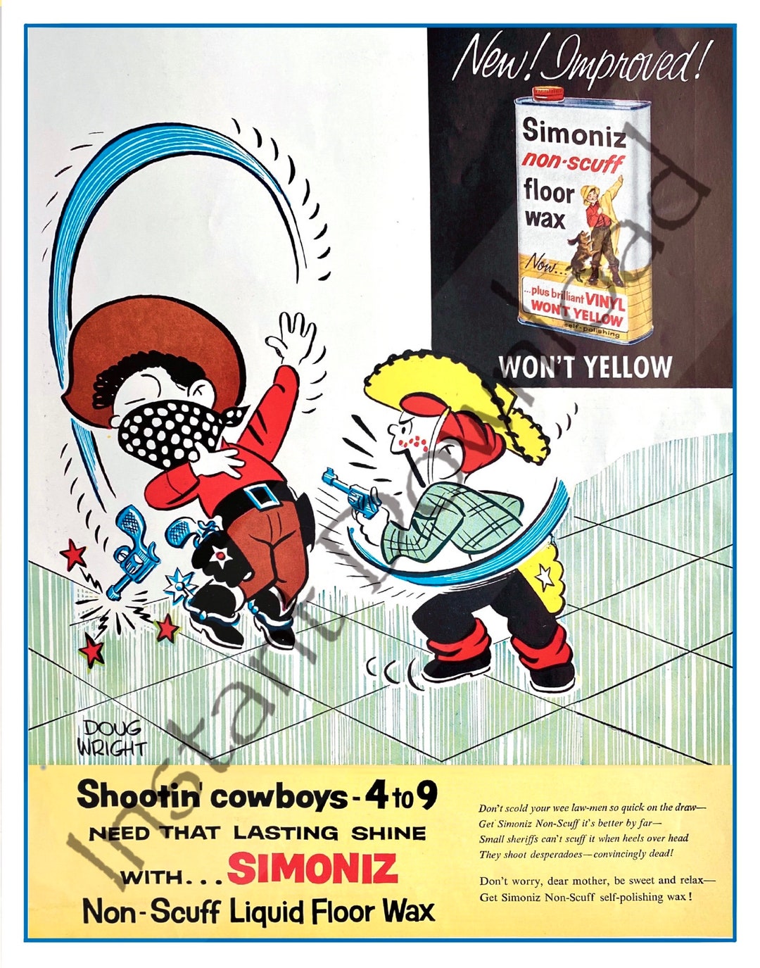 1960 Simoniz Floor Wax Magazine Advertisement - Etsy