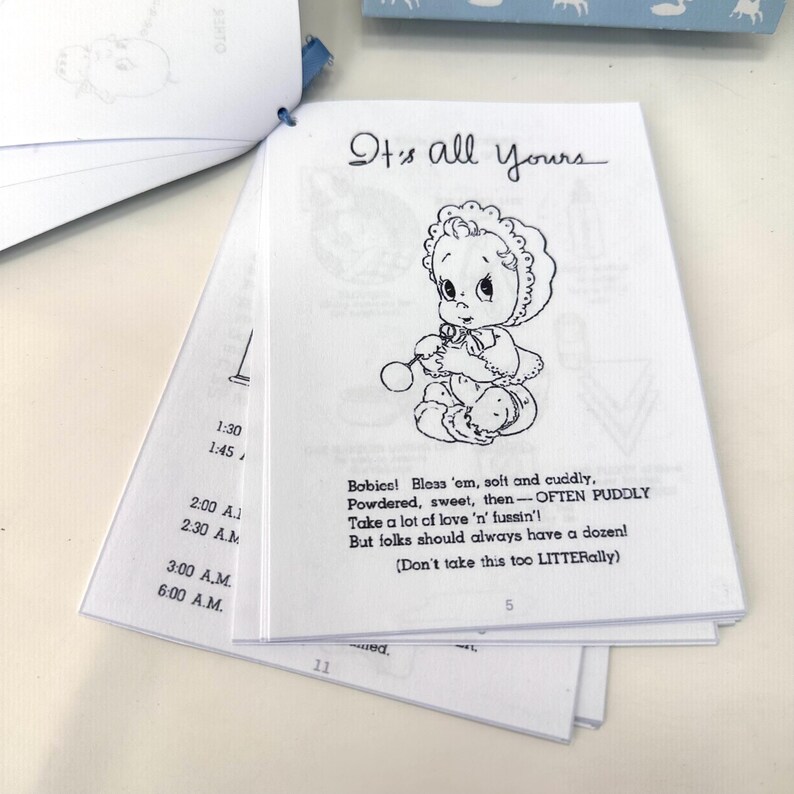 Printable Vintage Baby Box With a Funny Booklet for New Parents Instant ...