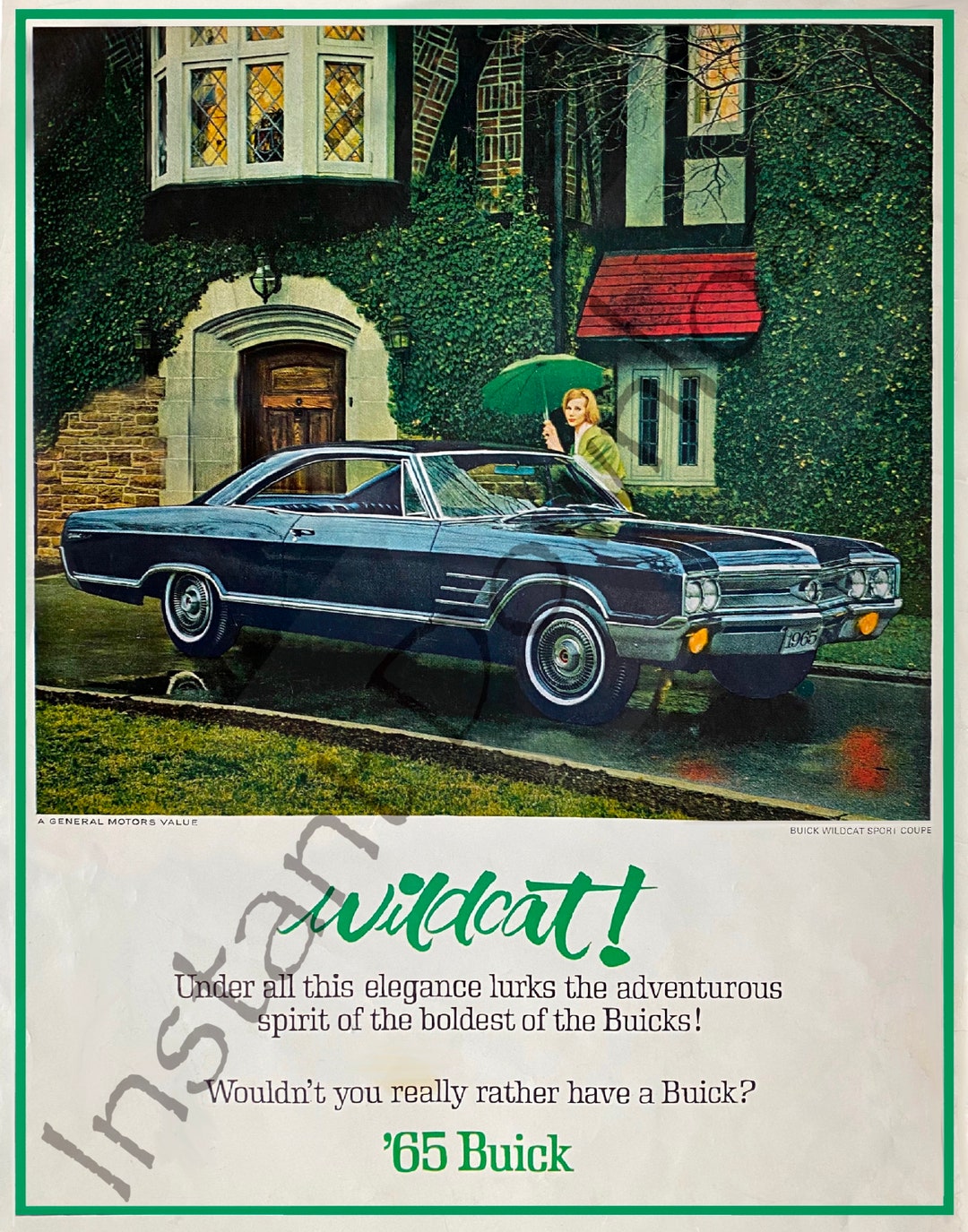 1965 Buick Wildcat Advertisement Digital Download - Etsy