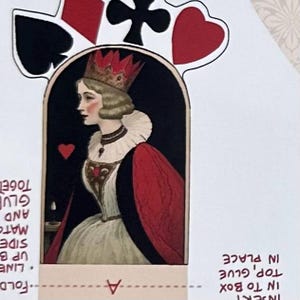 Printable Vintage Playing Card Queens Trinket Gift Box Digital Download ...