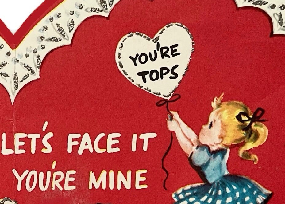 Printable Vintage Large Stand up Valentine for Children Instant ...
