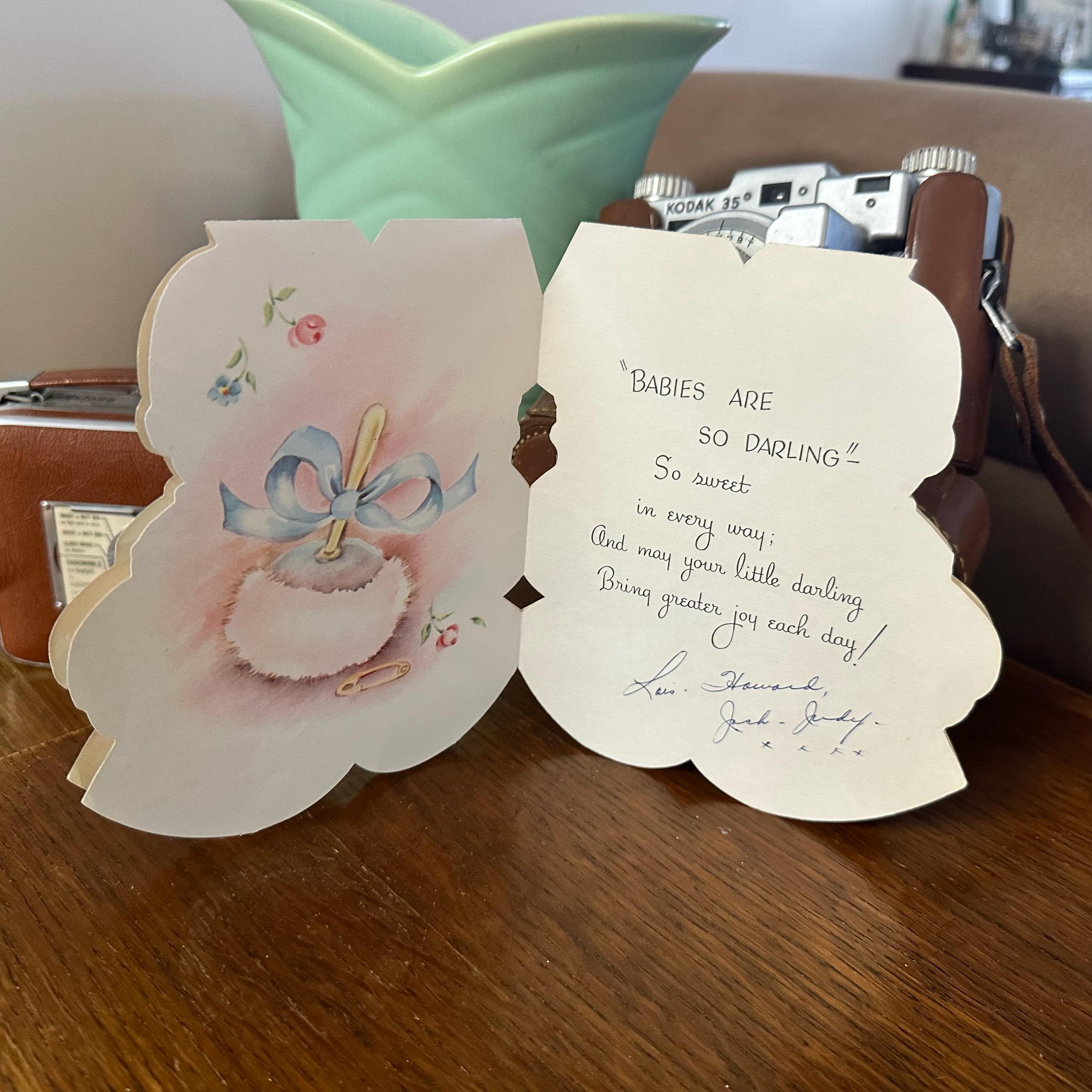 Vintage Baby Card and Envelope Digital Download - Etsy