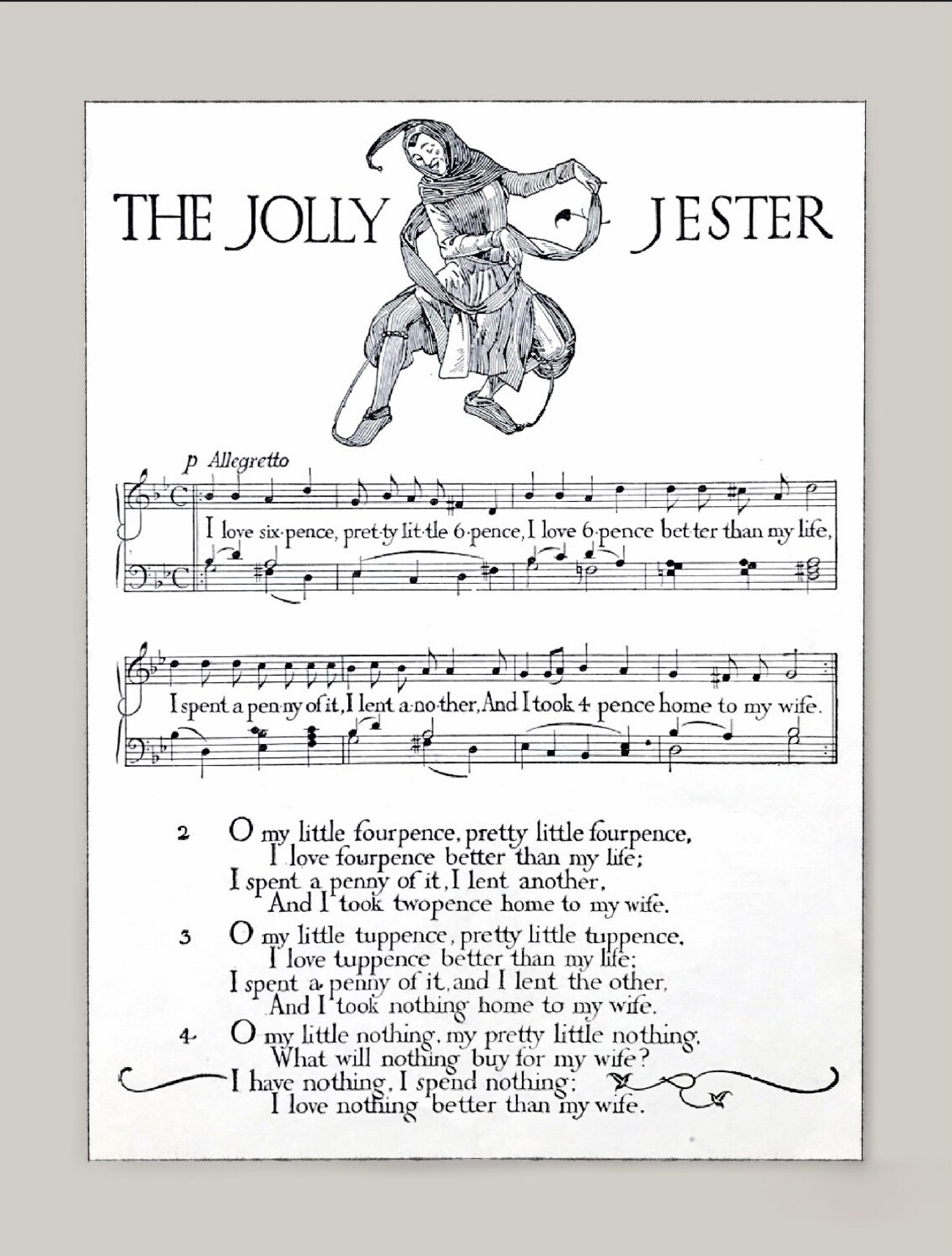1917 Jolly Jester Nursery Song - Etsy