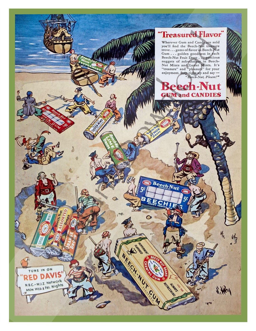 Vintage 1935 Beech Nut Gum Magazine Advertisement Digital Download - Etsy