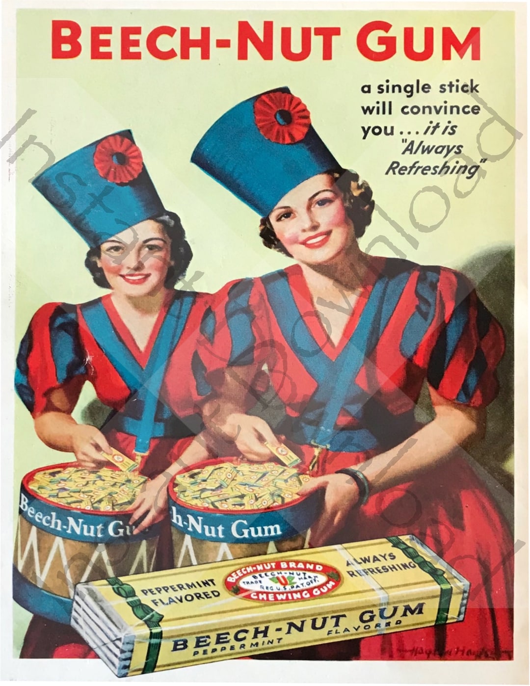 Vintage Magazine Beech Nut Gum Magazine Advertisement 1936 - Etsy