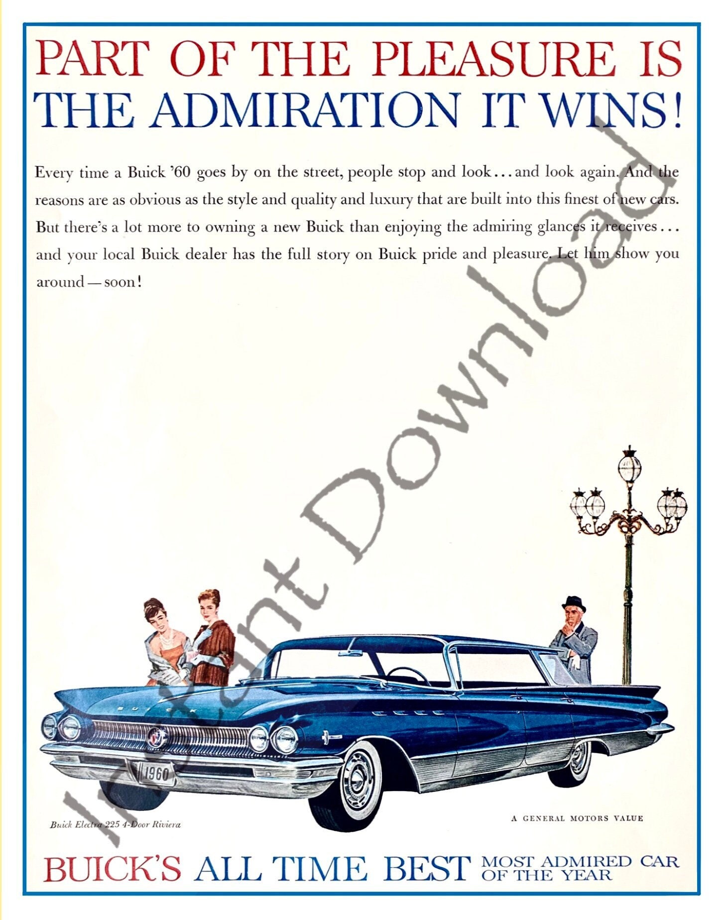 1960 Buick Advertisement Digital Download - Etsy