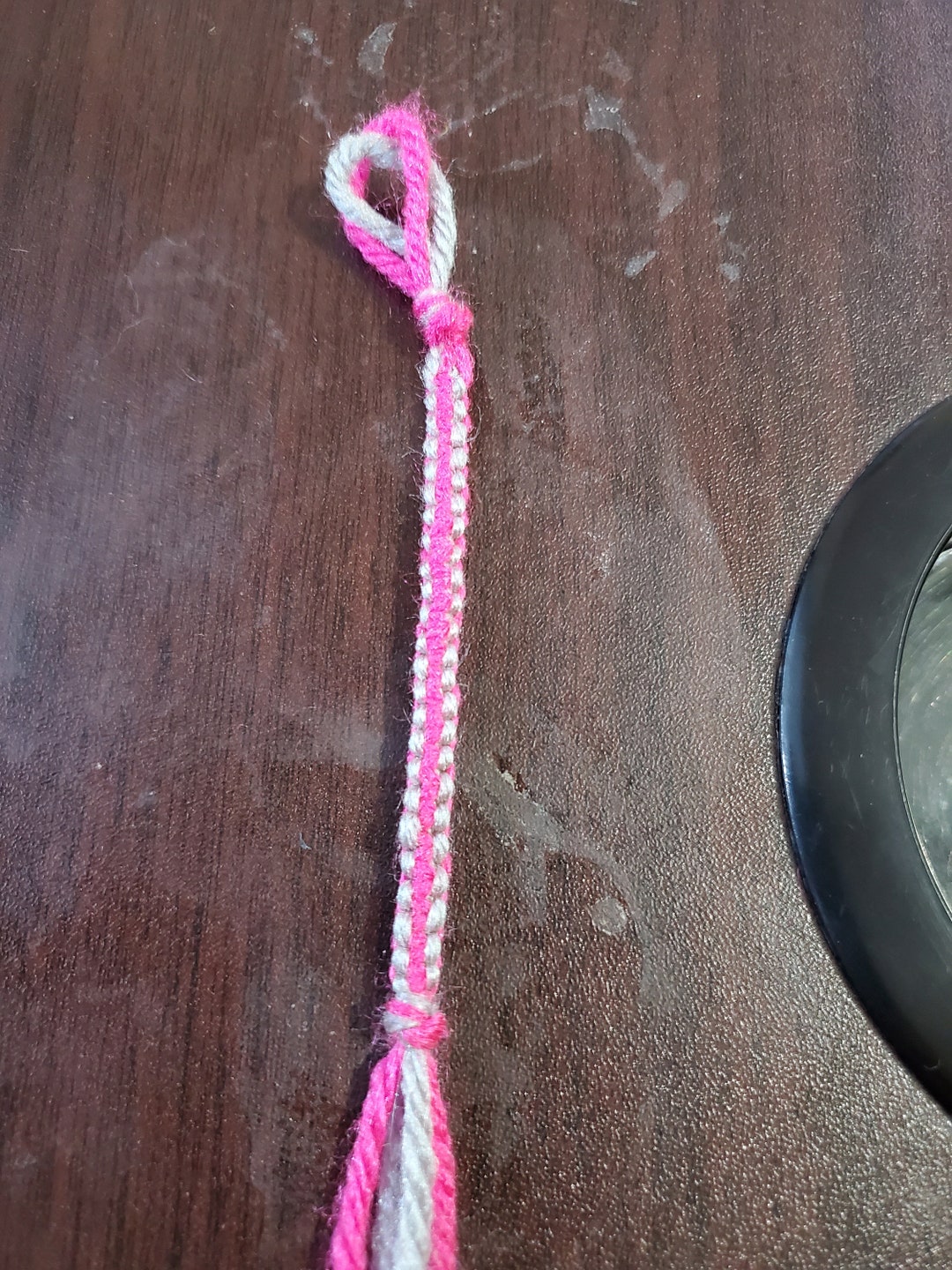 Pink and Grey Square Knot - Etsy
