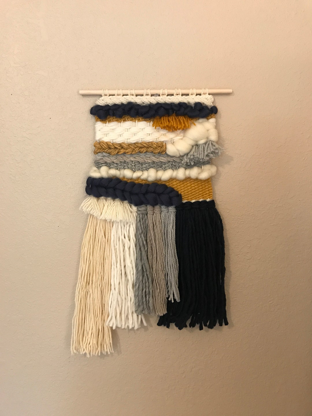 Hand-woven Wall Tapestry, Yarn and Wool - Etsy