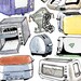 Toaster Poster / Toaster Watercolor Poster / Brightly Colored Wall Art ...