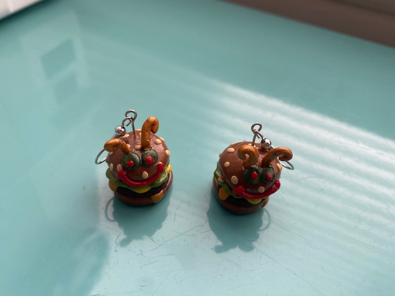 Spongebob Pipsqueak Krabby Patty Earrings preorder | Etsy
