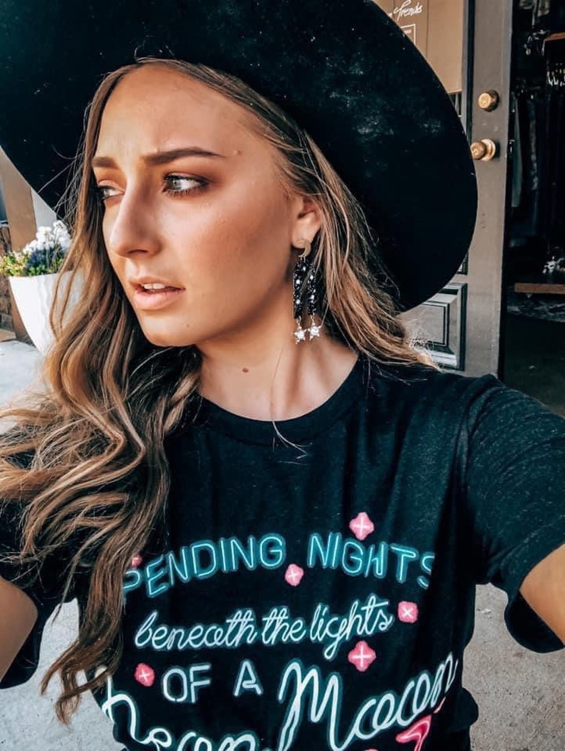 Neon Moon Tee - Etsy