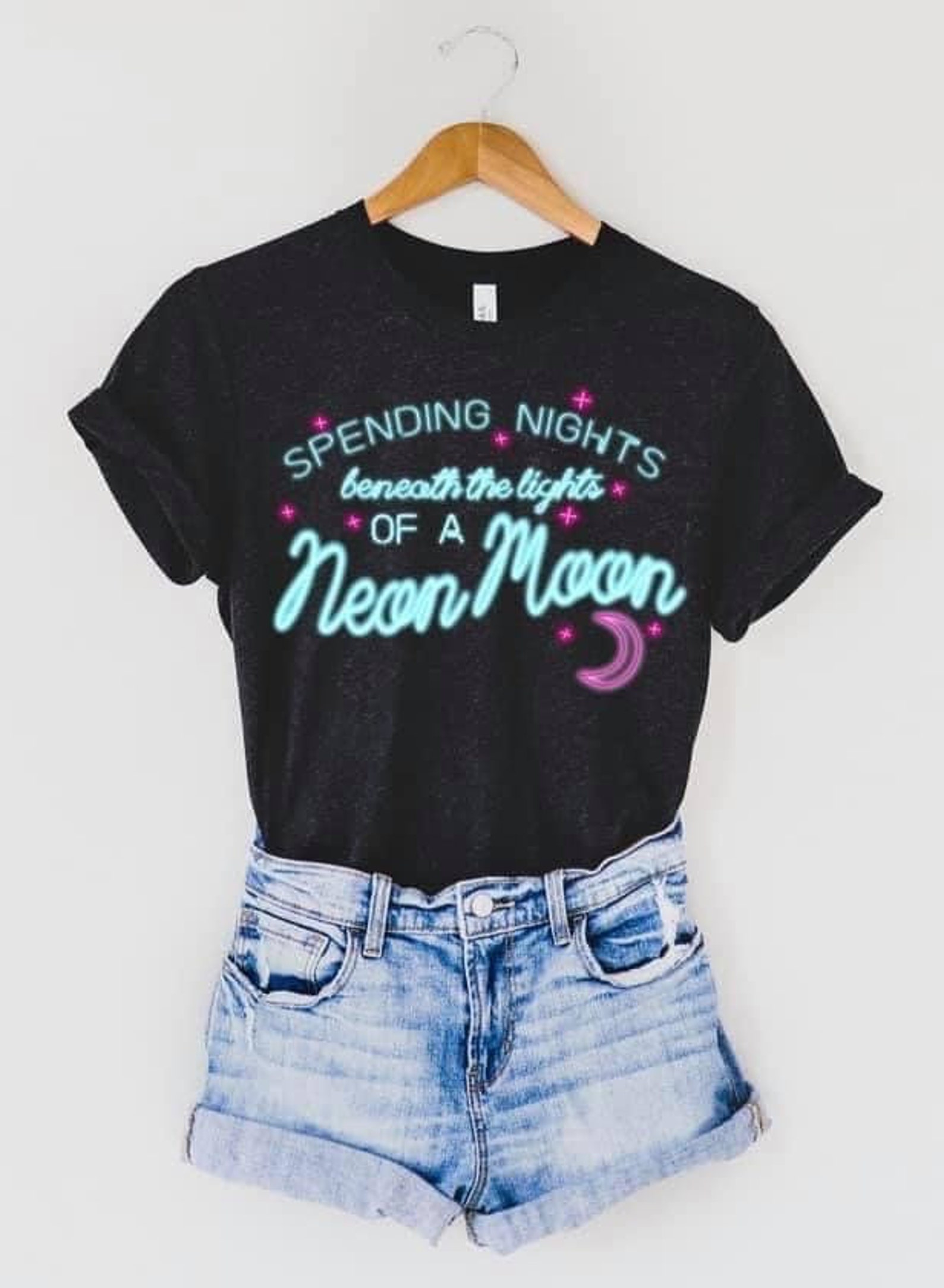 Neon Moon Tee - Etsy