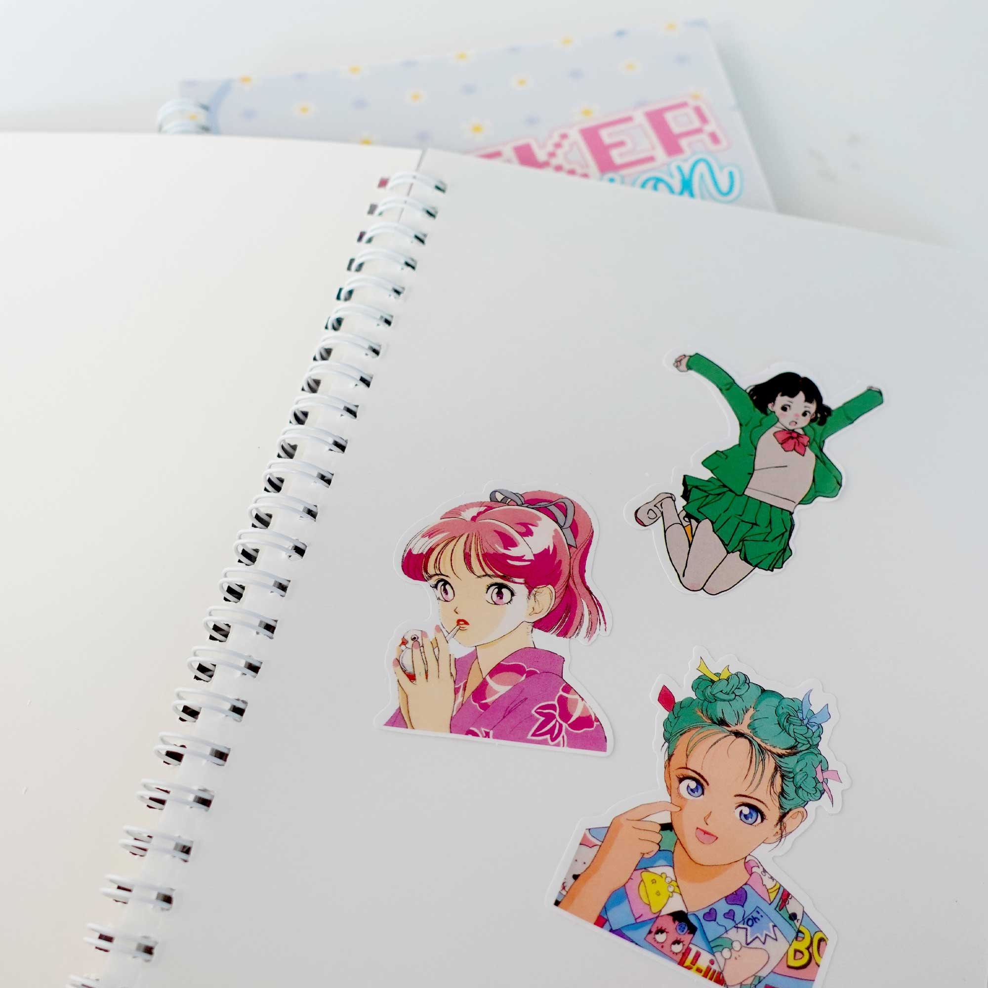 Cute Anime Girl With Puppy Reusable Sticker Book - Etsy