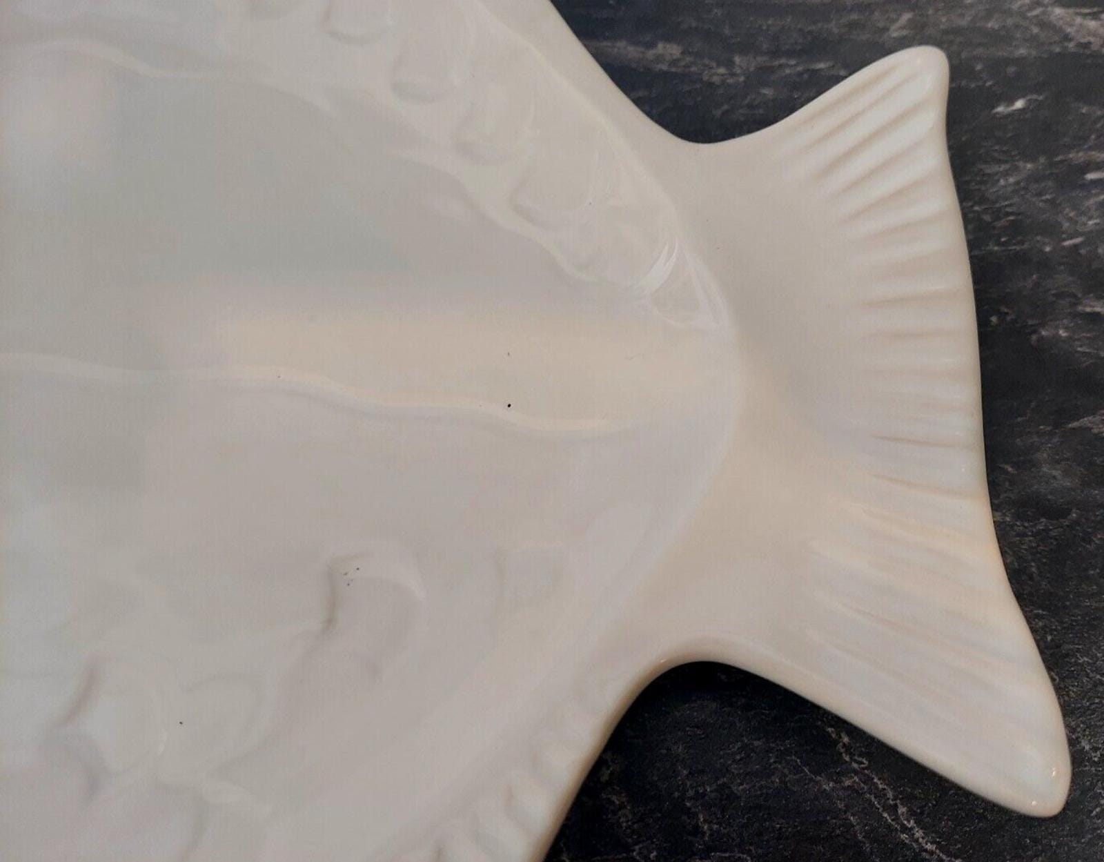 Decorative Fish Plate Gardeners Eden White 13X 9.5 Made in Portugal - Etsy