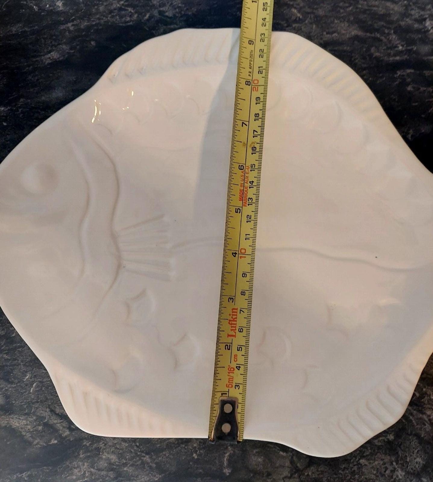 Decorative Fish Plate Gardeners Eden White 13X 9.5 Made in Portugal - Etsy