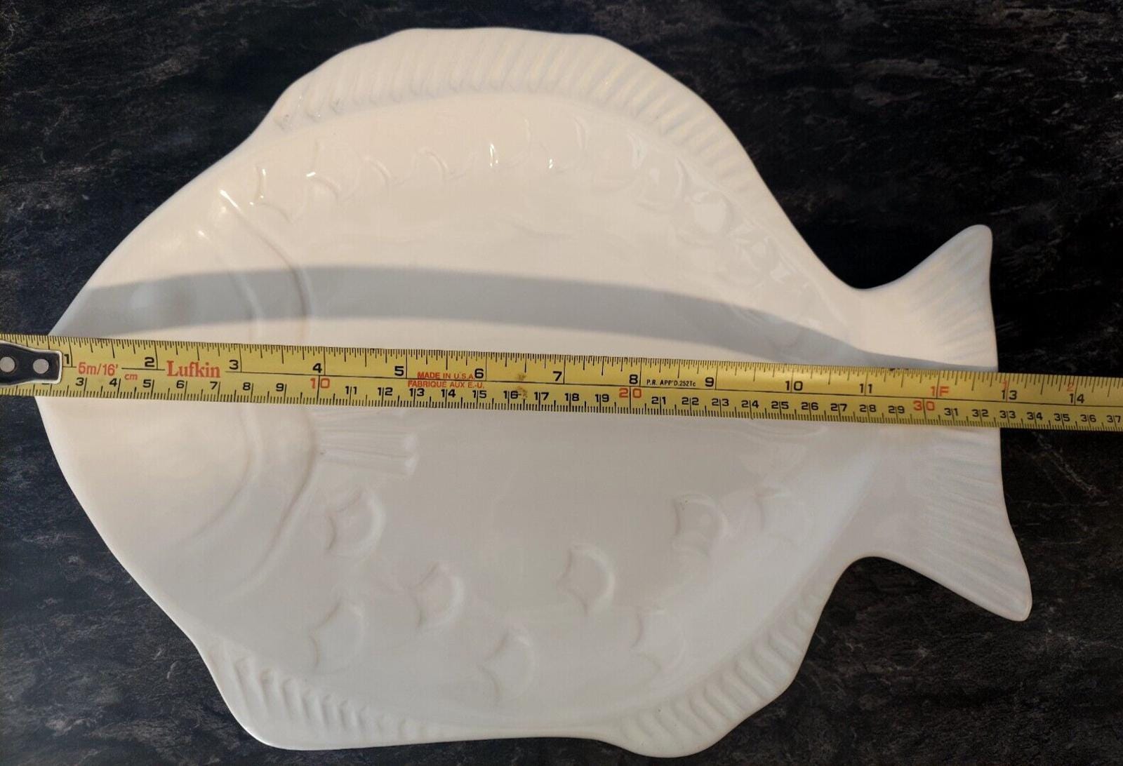 Decorative Fish Plate Gardeners Eden White 13X 9.5 Made in Portugal - Etsy