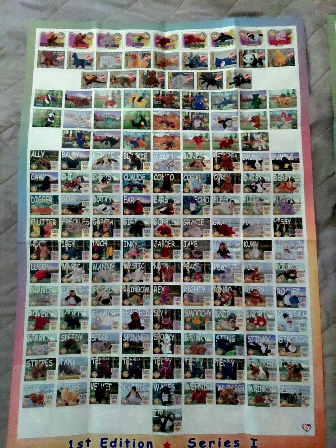 Ty Beanie Baby Trading Card 32 X 20 Poster Series 1 & Series 2 - Etsy