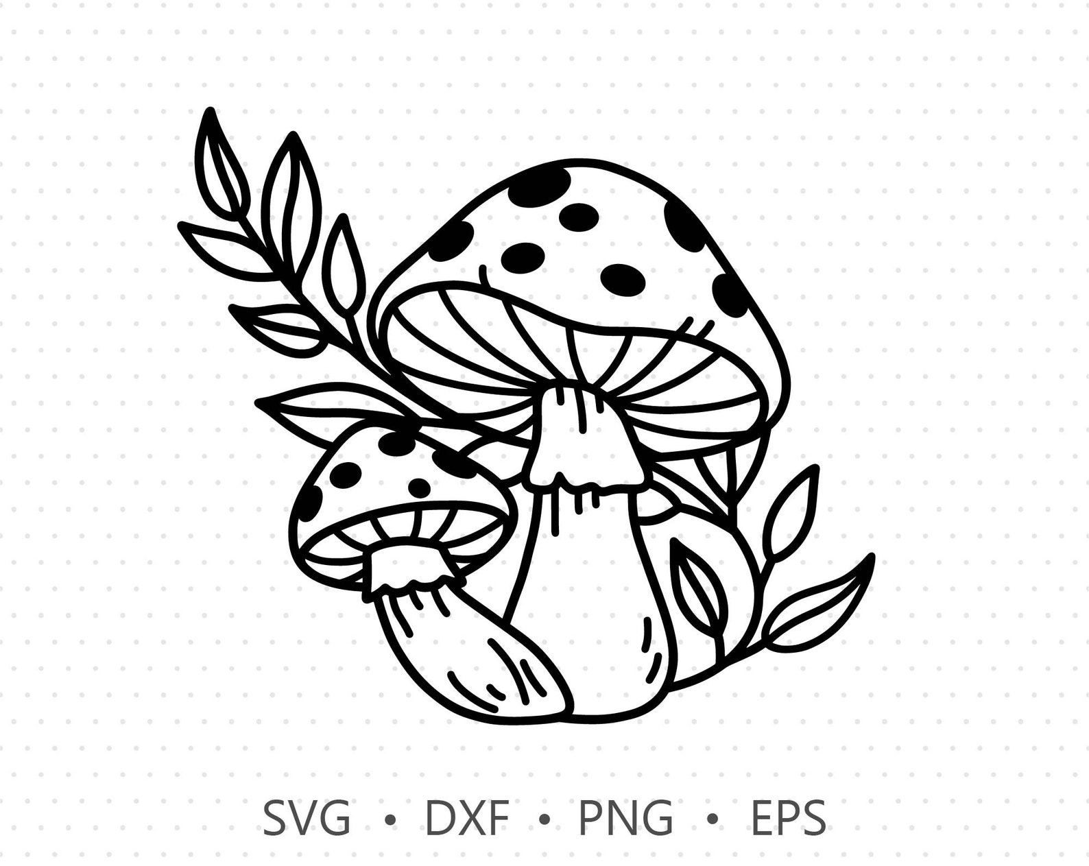 Magical Svg Fungi Boho Magic Mushroom Clipart Iron on | Etsy