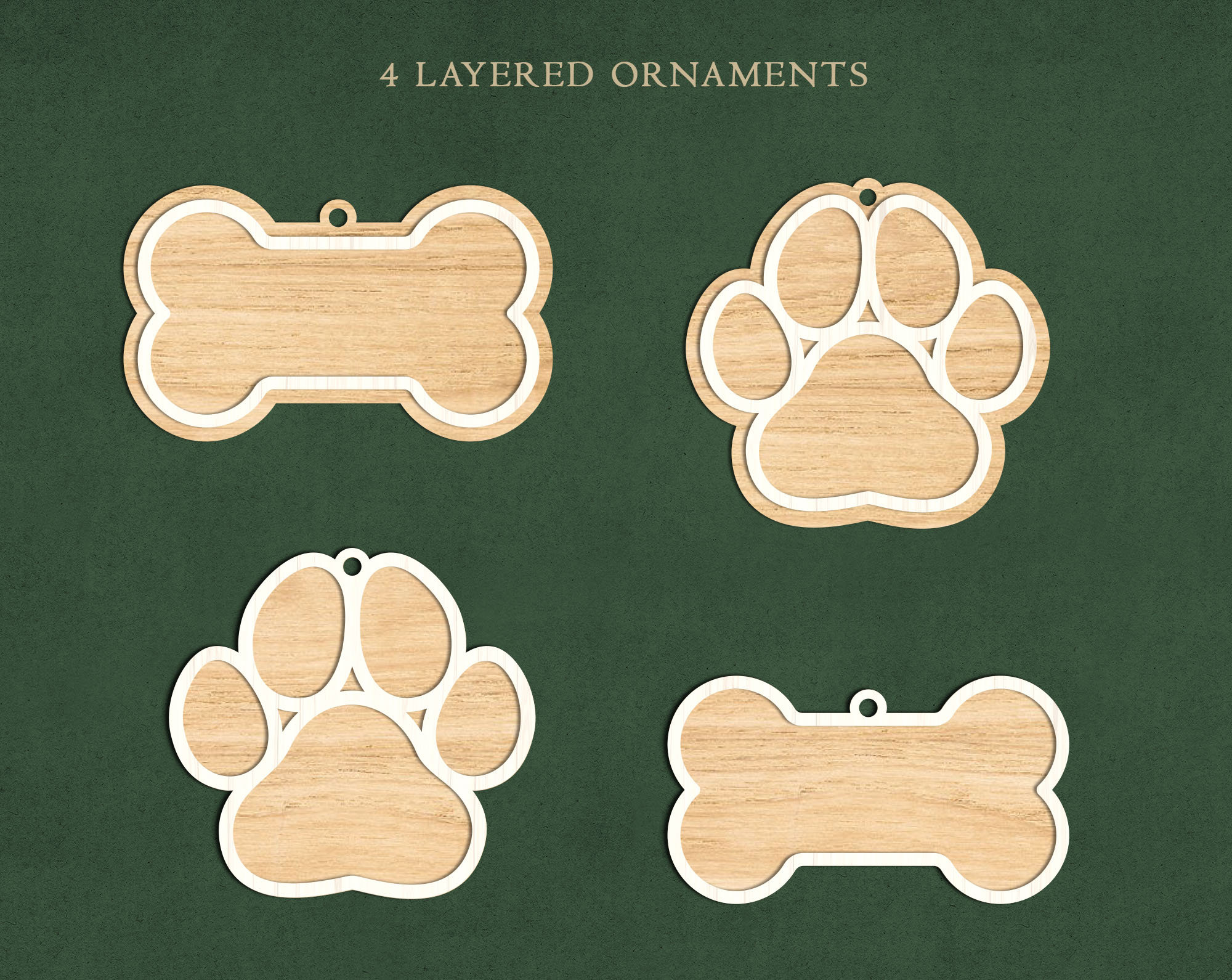 Papercraft Paper, Party & Kids Dog Bone Laser cut file multi layer ...