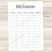 Bill Tracker, Simple Bill Tracker, Bill Organizer, Budgeting Tracker ...