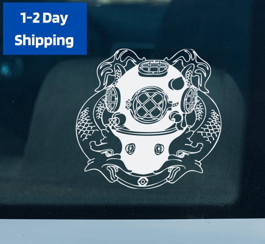 1chuck Deepsea Diver Pin Vinyl Decal Sticker for US Navy Chief Diver or ...