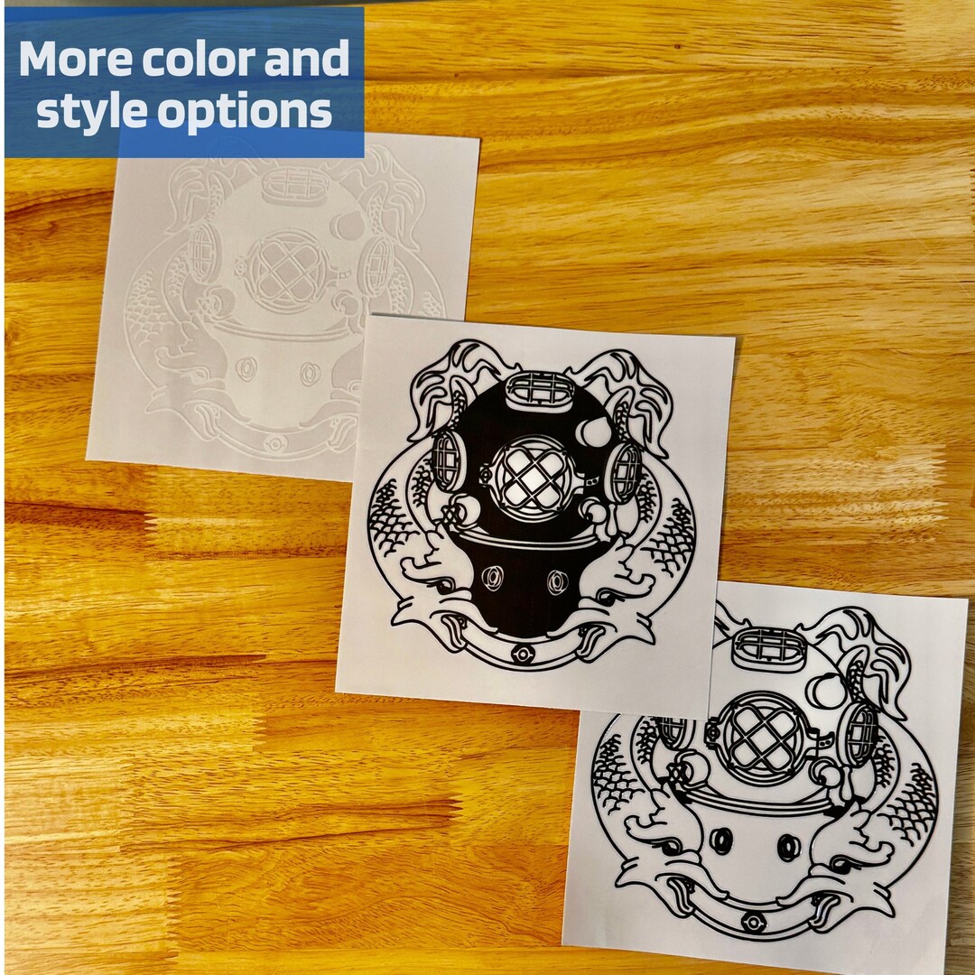 US Navy 1 Chuck Markv Dive Pin Helmet Vinyl Decal Stickers Commercial ...