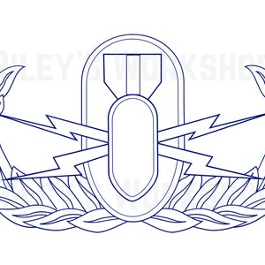 EOD Tech Basic Crab Pin Vinyl Decal Sticker for US Navy or Army or ...