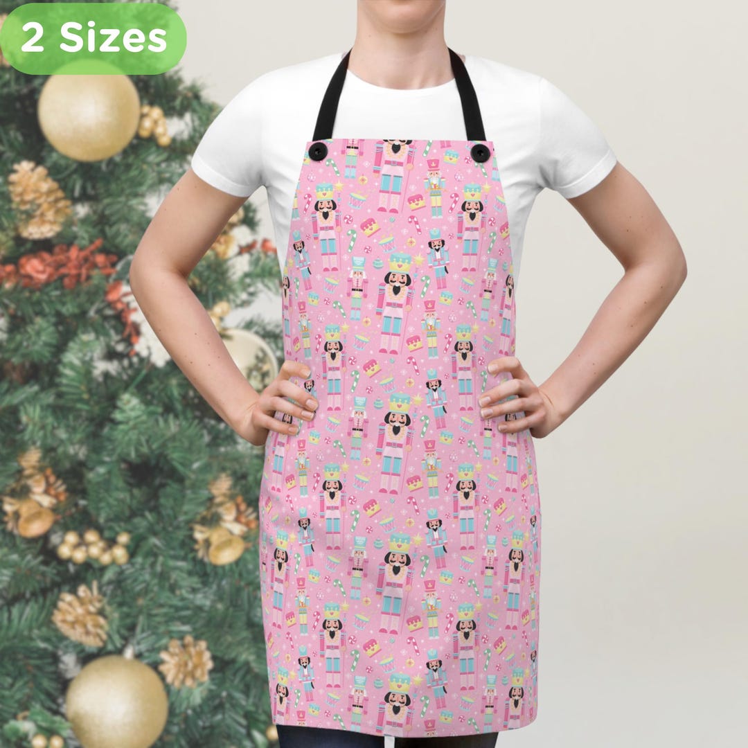 Pink Nutcracker Christmas Apron Festive Kitchen Cooking Apron Holiday ...