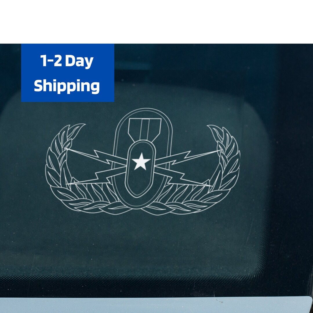 EOD Senior Tech Pin Vinyl Decal Sticker for US Navy or Army or Marine ...