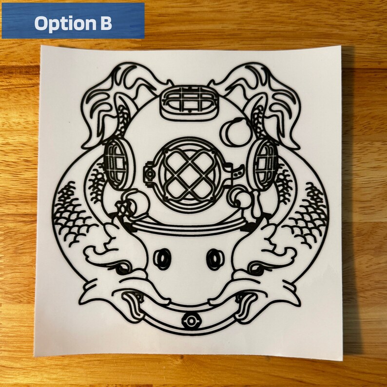 US Navy 1 Chuck Markv Dive Pin Helmet Vinyl Decal Stickers Commercial ...