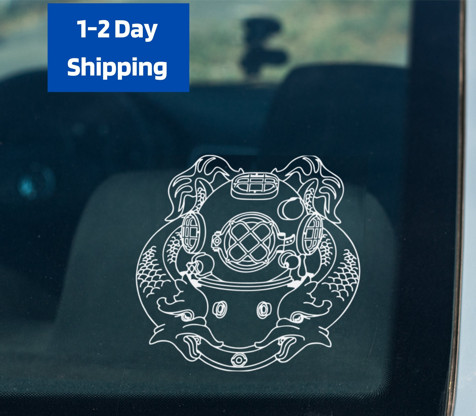 1chuck Markv Deep Sea Diver Vinyl Decal Sticker US Navy Chief Dive Pin ...