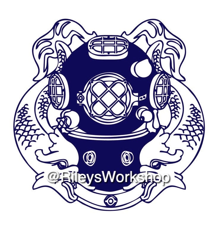 Markv Deep Sea Diver 1chuck Dive Pin Decal Deepsea Diver Decal Sticker ...