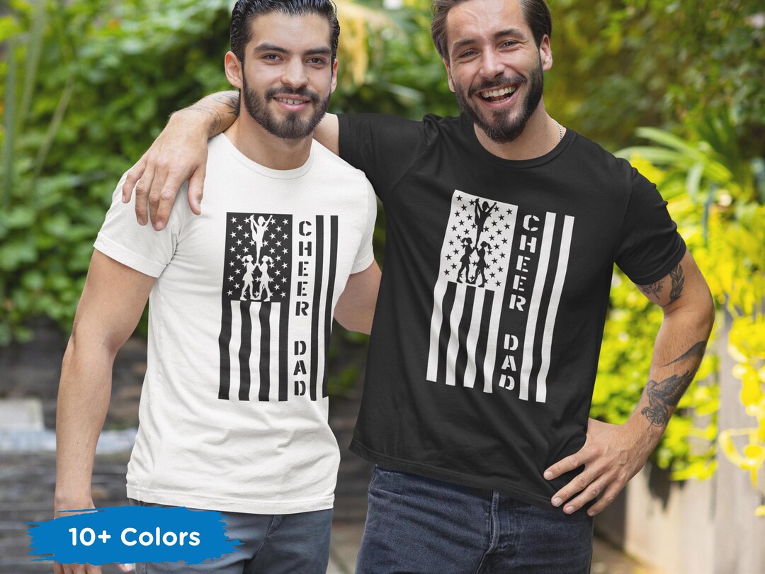 Cheer Dad American Flag Tshirt for Proud Cheer Dad Life Great Gift Idea ...