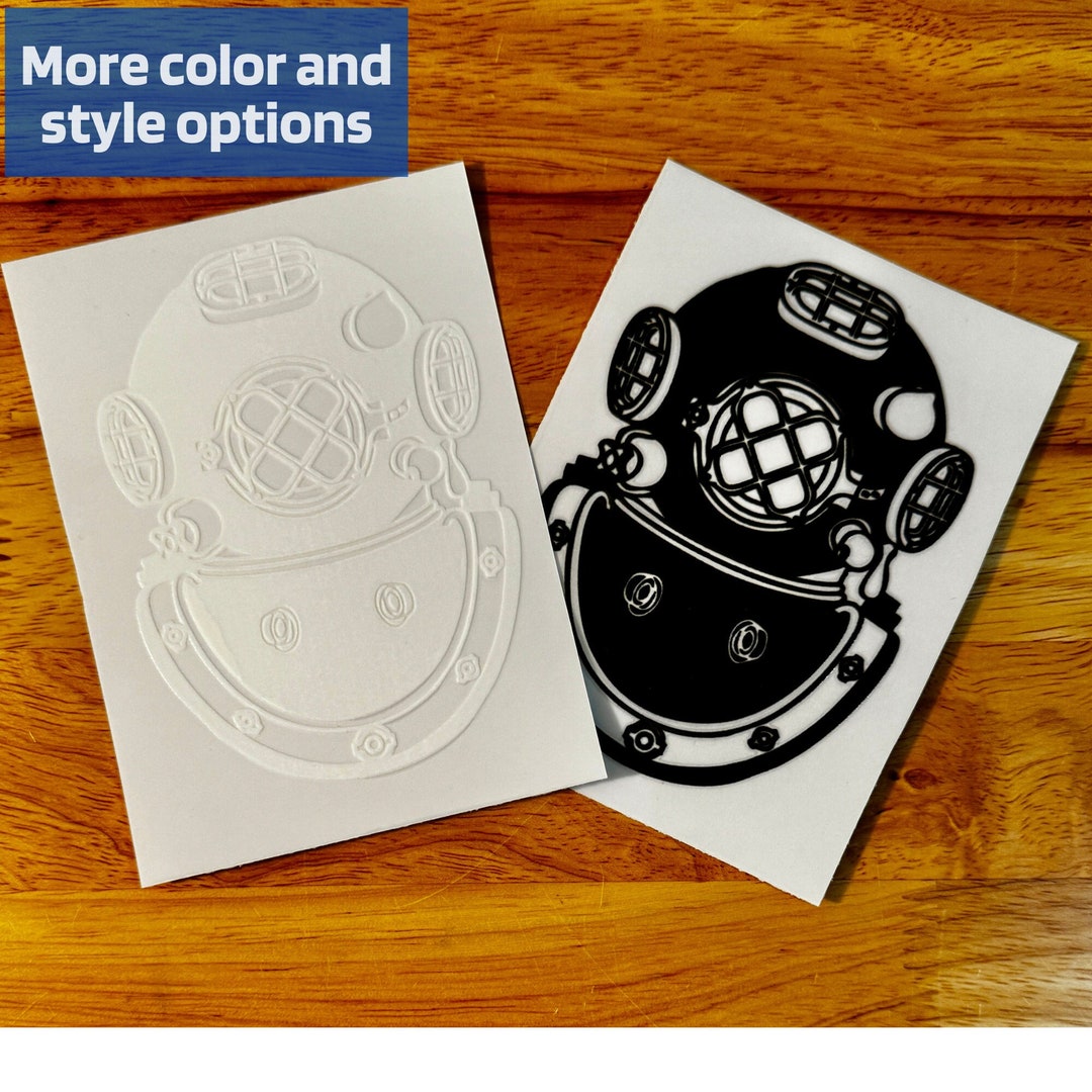 2 Chuck Markv Diver Pin Helmet Vinyl Decal Stickers US Navy Deep Sea ...