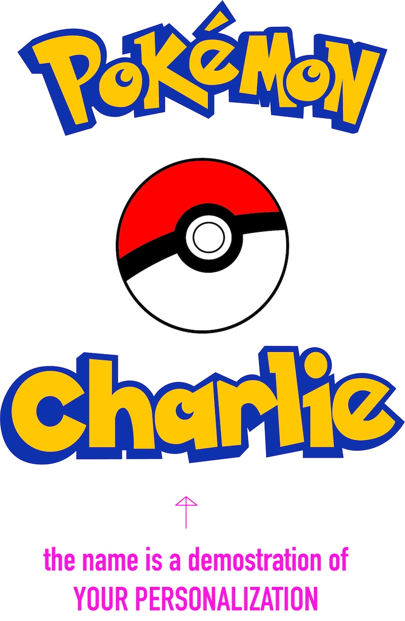 Personalized Name Digital File Pokemon Logo, Pokeball SVG,PDF, PNG ...