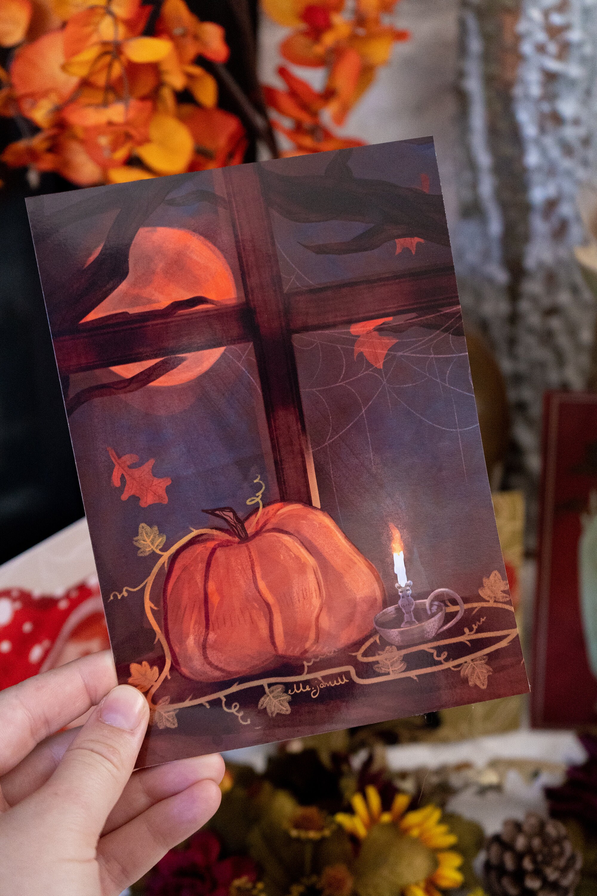 PRINT: Hallow's Eve Pumpkin Art Halloween Art Print - Etsy